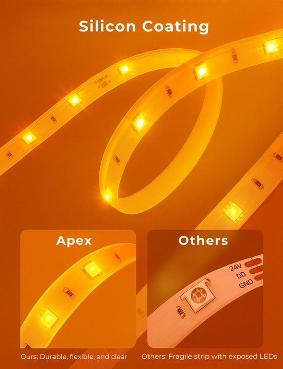 Apex RGB-IC LED Strip Light (5m/16.4ft) – APEX LIGHT